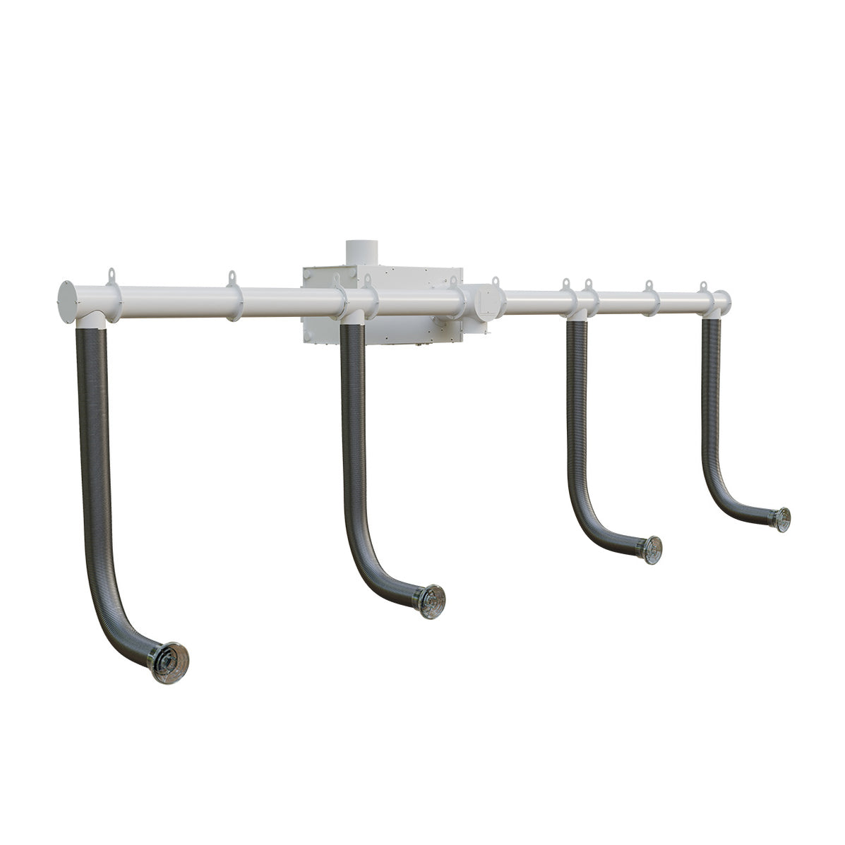 Wall-Mount Quad Station Local Exhaust Ventilation Source Capture System