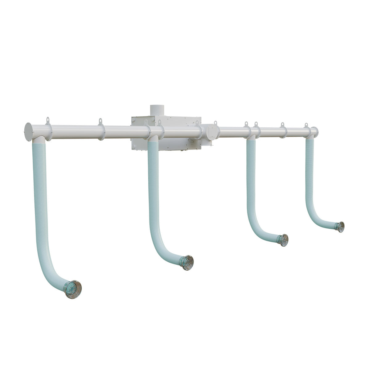 Wall-Mount Quad Station Local Exhaust Ventilation Source Capture System