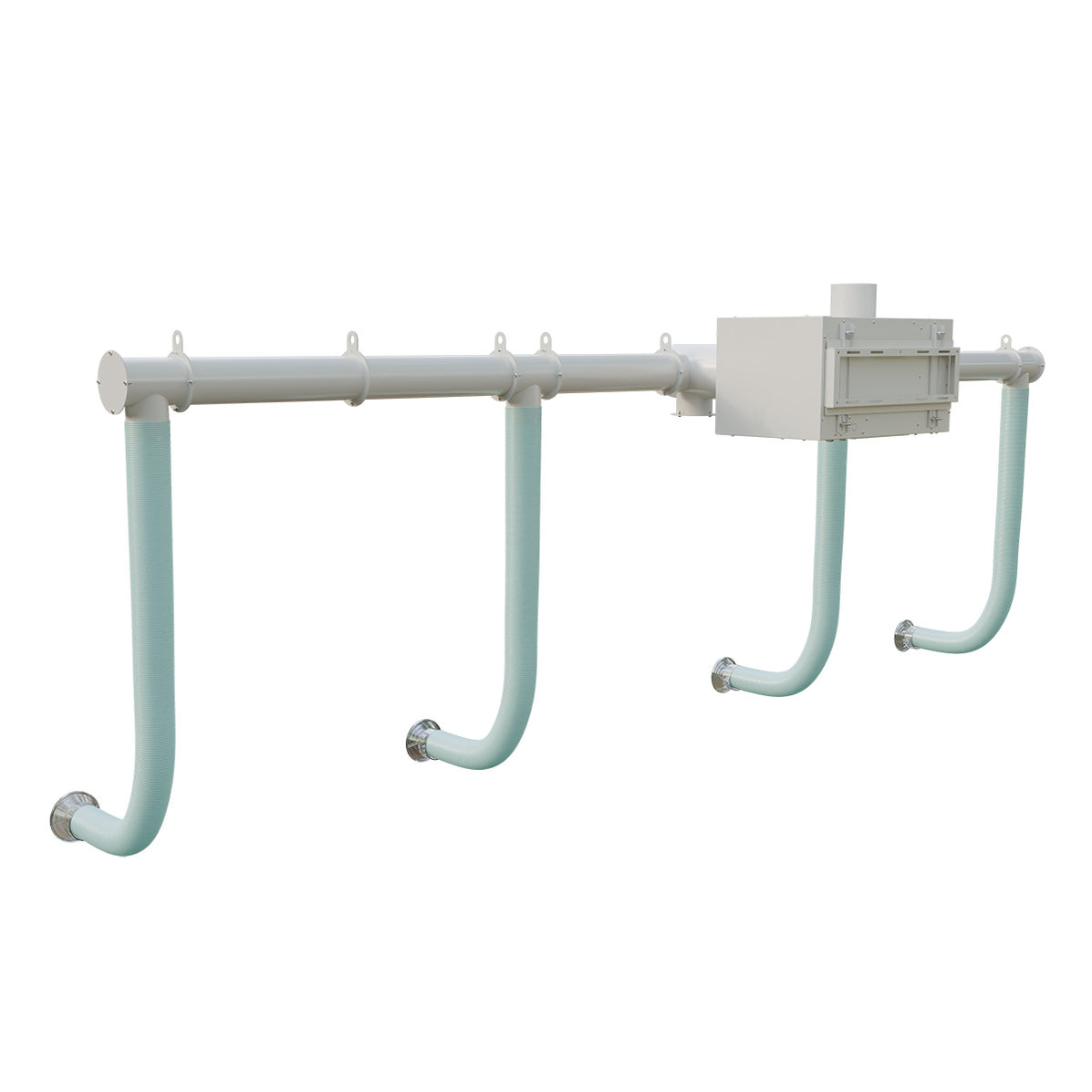 Wall-Mount Quad Station Local Exhaust Ventilation Source Capture System