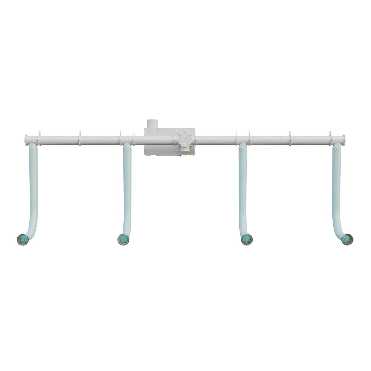 Wall-Mount Quad Station Local Exhaust Ventilation Source Capture System